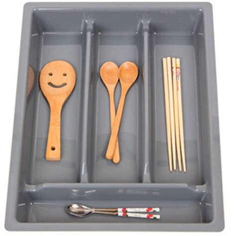 데코 갤러리 서랍용 수저분리함400 3p세트 [그레이] 홈플러스 택배배송