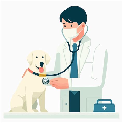 Vector Doctor Is Injecting A Dog Premium Ai Generated Vector