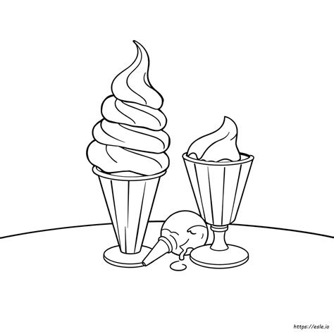 Printable Ice Cream Cone Coloring Pages