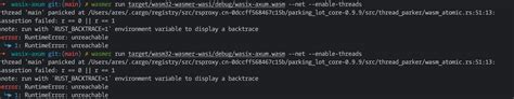 Wasix Axum WASM Application Thread Panics At Runtime After Load Stress