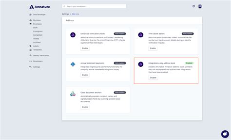 Integrations Only Address Book