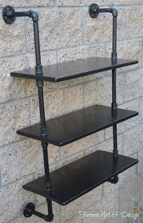 All Black Steampunk Shelf Steampunk Shelves Display Shelf Industrial