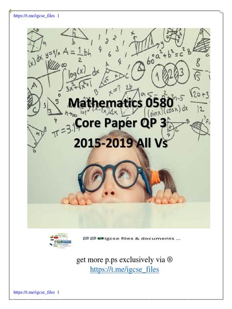 Igcse Mathematics 0580 Core Qp3 2015 2019 All Vs Solutions Pdf Pdf Pound Mass