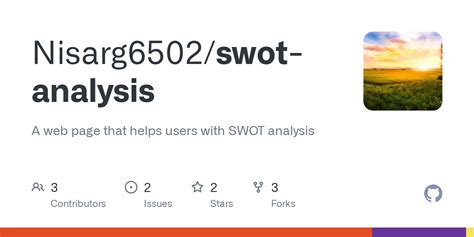 GitHub Nisarg Swot Analysis A Web Page That Helps Users With SWOT Analysis