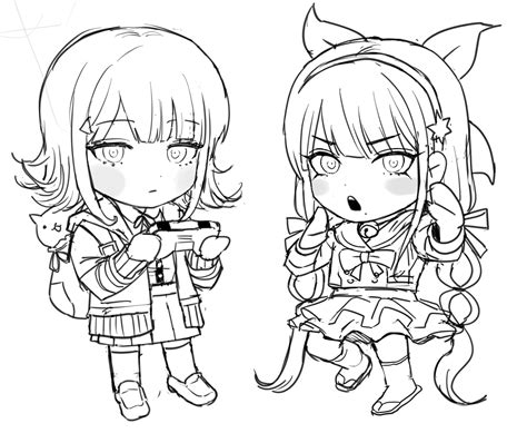 Nanami Chiaki And Chabashira Tenko Danganronpa And 1 More Drawn By O