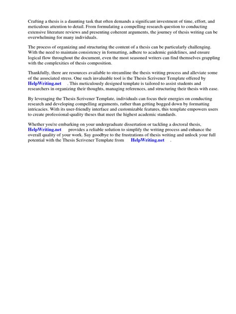 Thesis Scrivener Template Pdf Thesis Microsoft Word