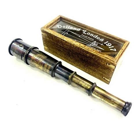 Dollond London Brass Telescope 16 With Wooden Box Nautical Marine