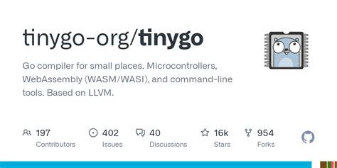 Github Tinygo Orgtinygo Go Compiler For Small Places Microcontrollers Webassembly Wasm