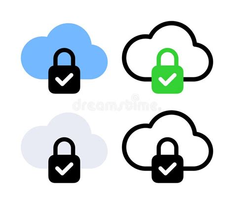 Cloud Security Icons Protection Icons Stock Illustration Illustration Of Information Symbol