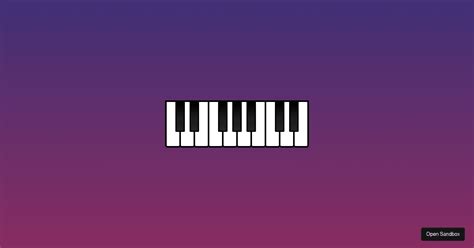 Piano Codesandbox
