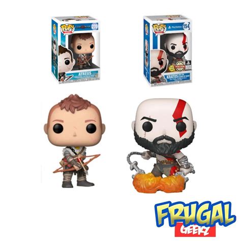 Funko Pop Games God Of War Set Of 2 Pops Atreus And Kratos With The