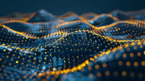 Detailed Close Up Of Computer Chip With Glowing Circuits In Hyper Realistic Rendering Stock