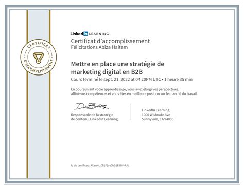 Abiza Haitam On Linkedin Certificate Of Completion