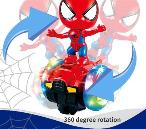 Spider Man Robot Toys Robot Interactive Toy Car With Colorful Flashing Lights And Music For 3