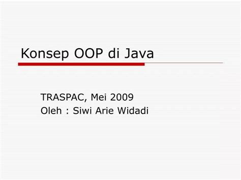 PPT Konsep OOP Di Java PowerPoint Presentation Free Download ID 4932096