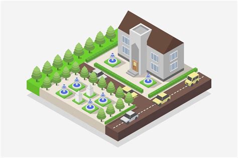 Isometric Garden Perspective Vector Art Icons And Graphics For Free