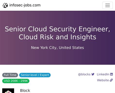 Hiring Senior Cloud Security Engineer Cloud Risk And Insights In New York City United States