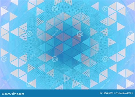 Abstract Geometric Pattern Triangulars On A Blue Background Stock