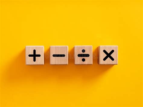 Basic Mathematical Operations Symbols Plus Minus Multiply And Divide