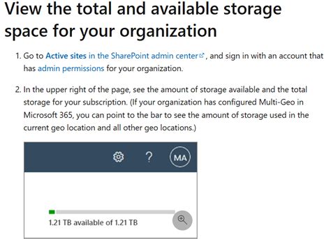 See Used Storage And Limits In Sharepoint Microsoft Qanda