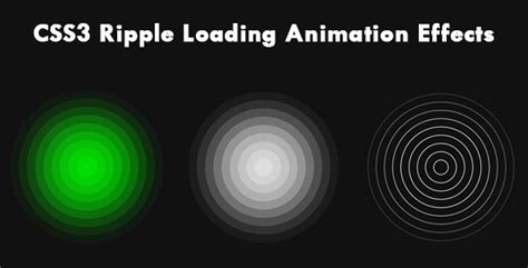 Css3 Ripple Loading Animation Effects Animations And Effects Codemarket