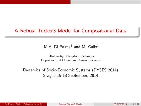 Pdf A Robust Tucker3 Model For Compositional Data