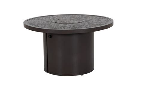 Round Match Lit Fire Pit