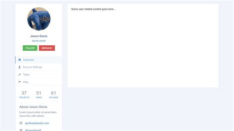 Bootstrap User Profile