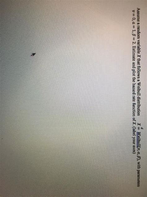 Solved Assume A Random Variable X That Follows A Weibull