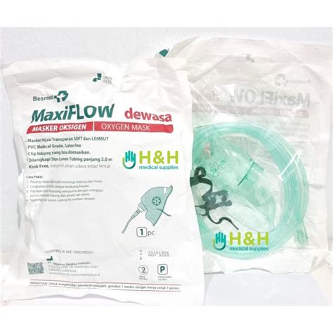 Jual Maxiflow Dewasa Oksigen Mask Masker Oksigen Oxygen Mask Adult 02 Mask Masker 02
