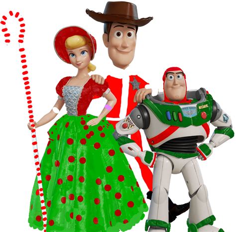 Woody Buzz And Bo Peep Christmas Render By Benny49 On Deviantart