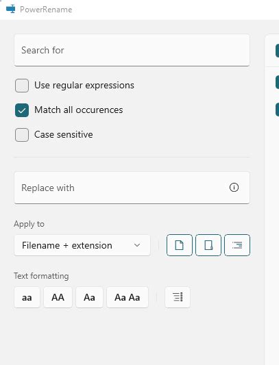 PowerRename Unexpected Focus Behavior When Clicking In Properties Pane Issue 14601