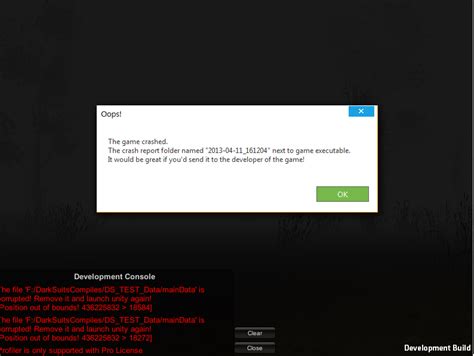 Compiled Error Maindata Corrupt Questions And Answers Unity Discussions