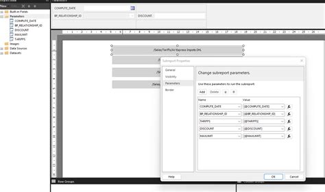 Ssrs Sub Reports Not Passing Paramteres Microsoft Qanda