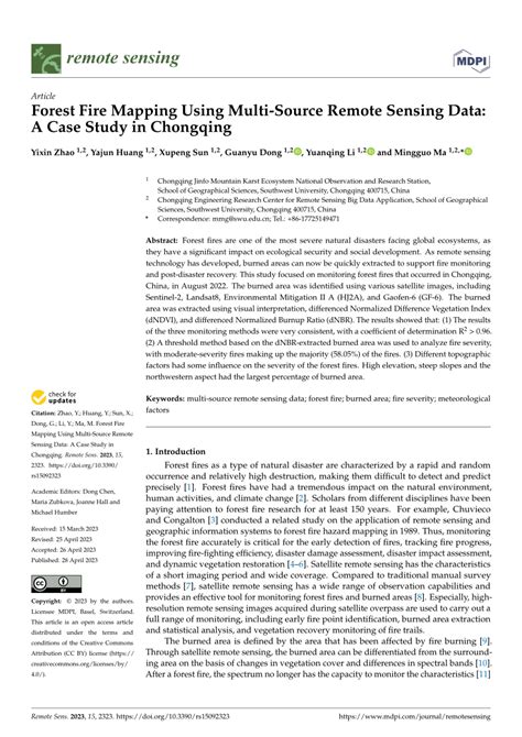 Pdf Forest Fire Mapping Using Multi Source Remote Sensing Data A