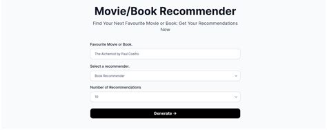 movie and book recommender