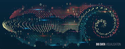컴퓨터 기술 정렬 데이터 개념 기계 학습 알고리즘 파도 배열 및 나선형 시각적 개념 빅 데이터 시각화 알고리즘 컴퓨터 네트워크에
