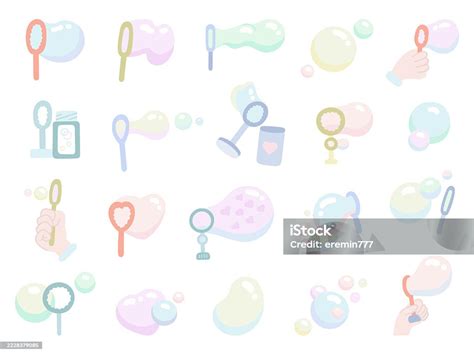 Bubble Blower Set In Scandinavian Style With Different Shape And For