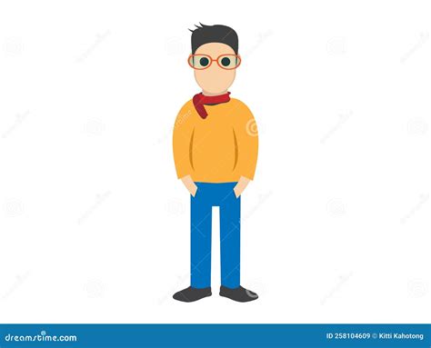 Character Of Designer Style Cartoon Vector Character Model Stock