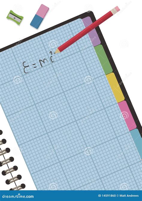Graph Paper Notebook Stock Vector Illustration Of Eraser