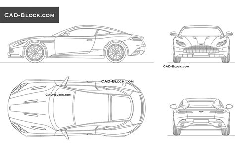 Aston Martin Db11 Cad Drawing