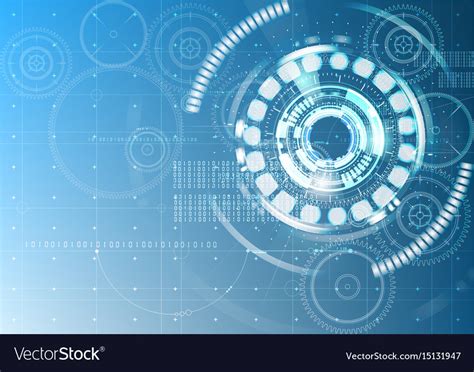 Technological Abstract Digital Blueprint Vector Image