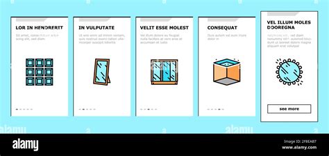 Mirror Installation Onboarding Icons Set Vector Stock Vector Image