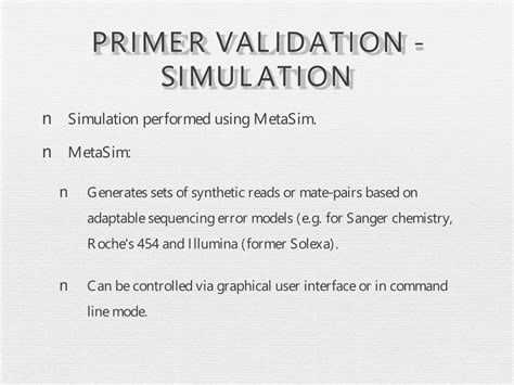 Ppt In Silico Primer Design And Simulation For Targeted High