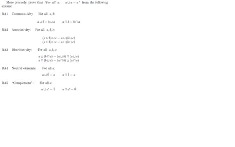 Solved Prove With Prover9 The Theorem About Idempotency In