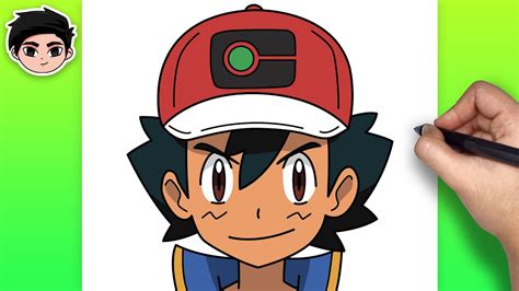 How To Draw Ash Ketchum From Pokemon Easy Step By Step Youtube