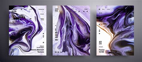 추상 벡터 플래카드 유체 아트 커버의 텍스처 팩 디자인 커버 초대 프리젠 테이션 등에 사용할 수있는 아름다운 배경 보라색 흰색과 황금 무지개 빛깔의 작품 0명에 대한 스톡