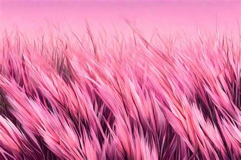 Premium Photo Pink Grass On Pink Background With Copy Space For Text