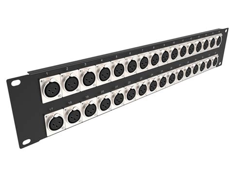 Rpx2u24f 24 Port Xlr Female Patch Panel 2ru Propaudio