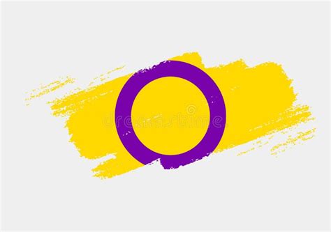 Intersex Flag Painted With Brush On White Background Lgbt Rights